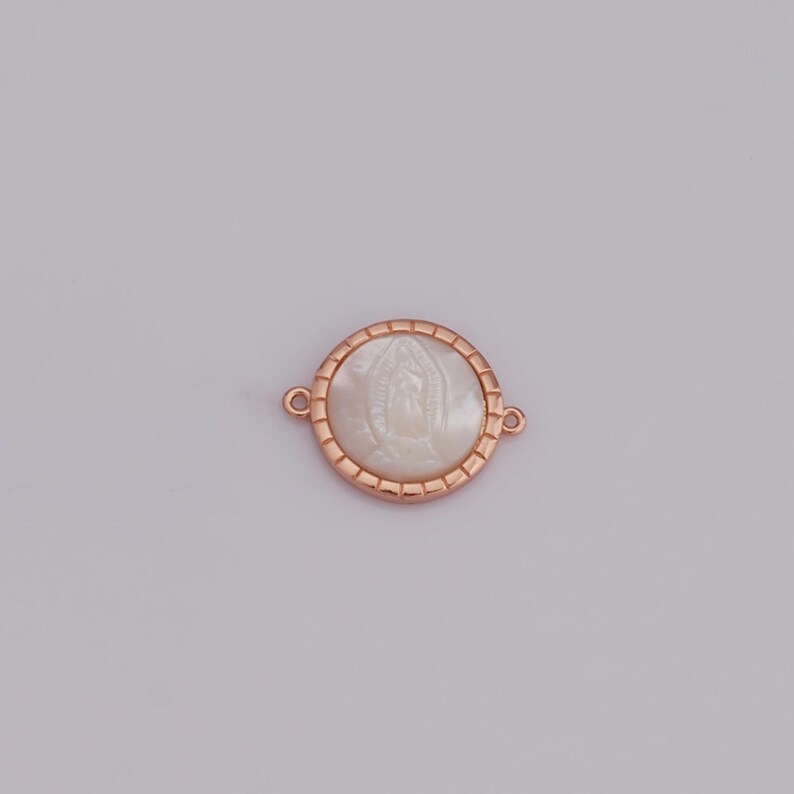 18K Gold Filled Virgin Mary Links,fritillary Minimalist Virgin Mary ...