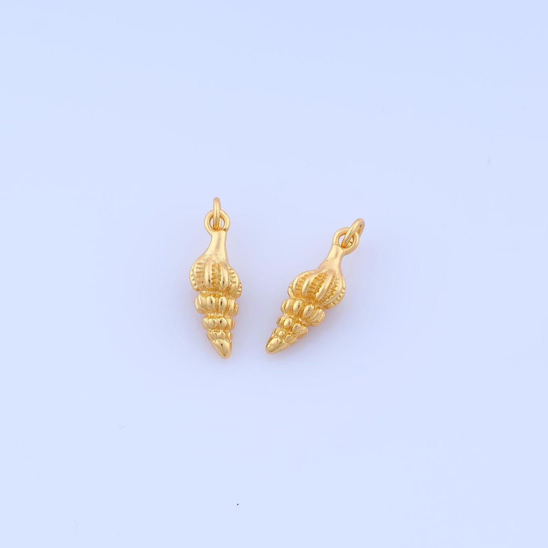 5 Pcs Gold Conch Charms, 18K Gold Filled Conch Pendant, Conch Pendant ...