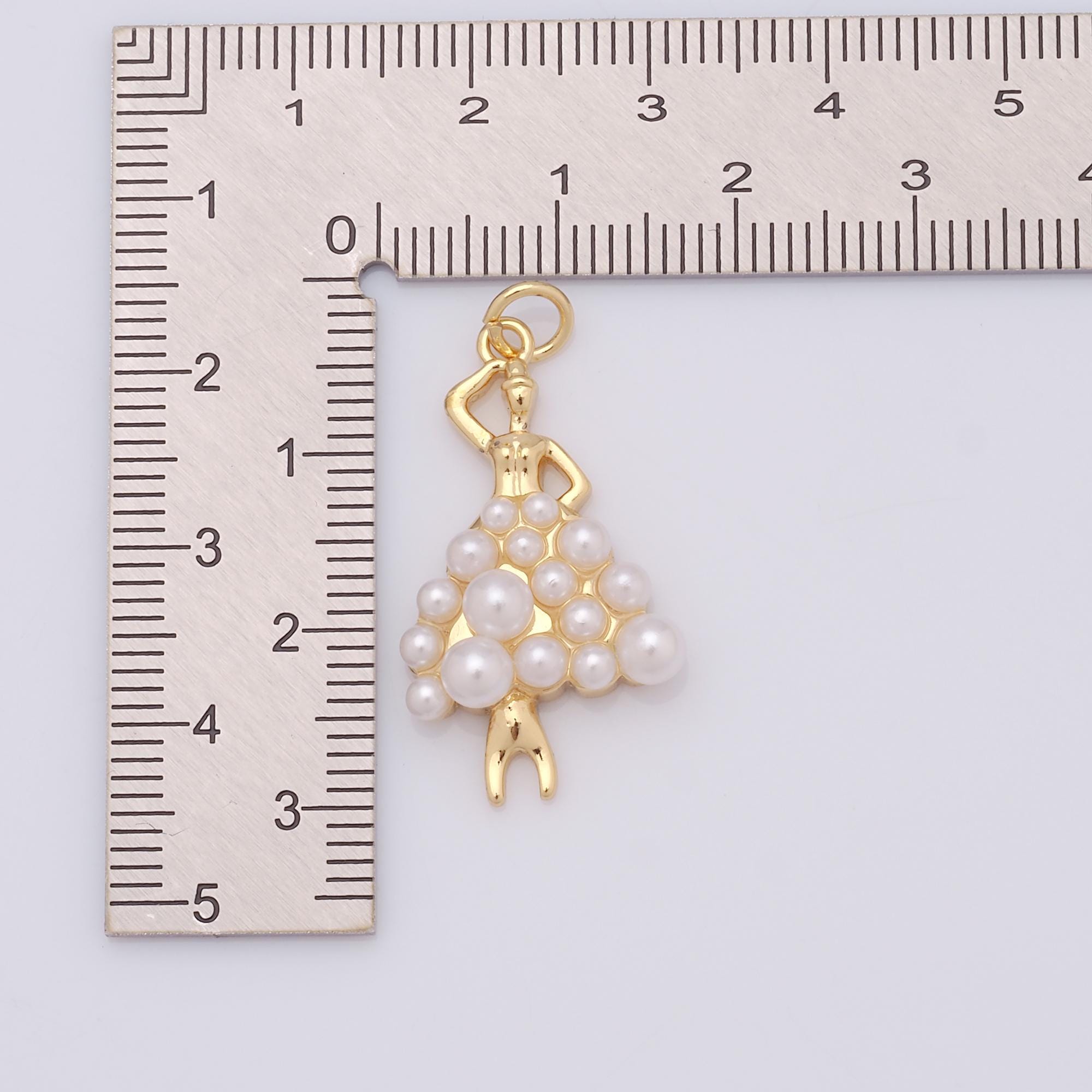 Gold Model Charms,18k Gold Filled Model Pendant,micropavé CZ Model ...