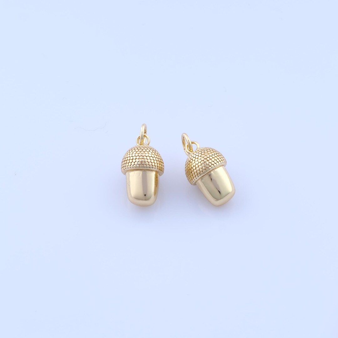 Gold Nut Charms, 18K Gold Filled Nut Pendant, Nut Pendant Necklace for ...