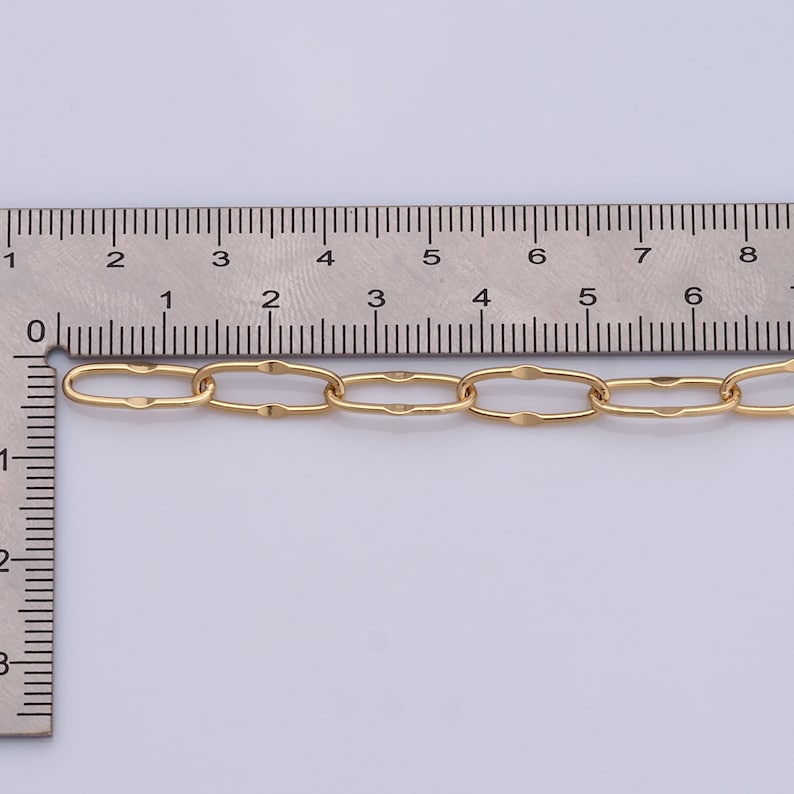 Gold Paper Clips Chain, 18K Gold Filled Semi Finished Chain, Specialty ...