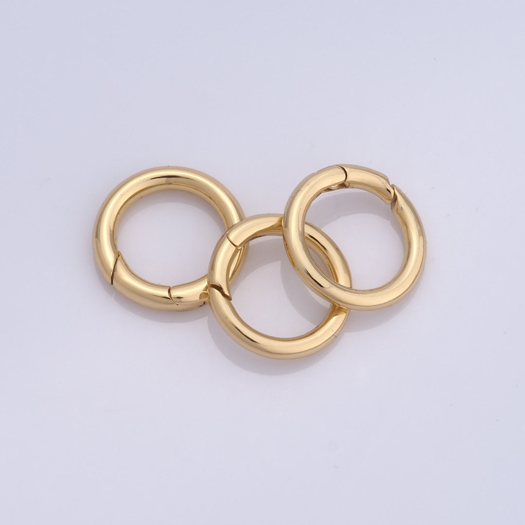 18K Gold Filled Round Clasp,brass Spring Ring Clasp - Etsy