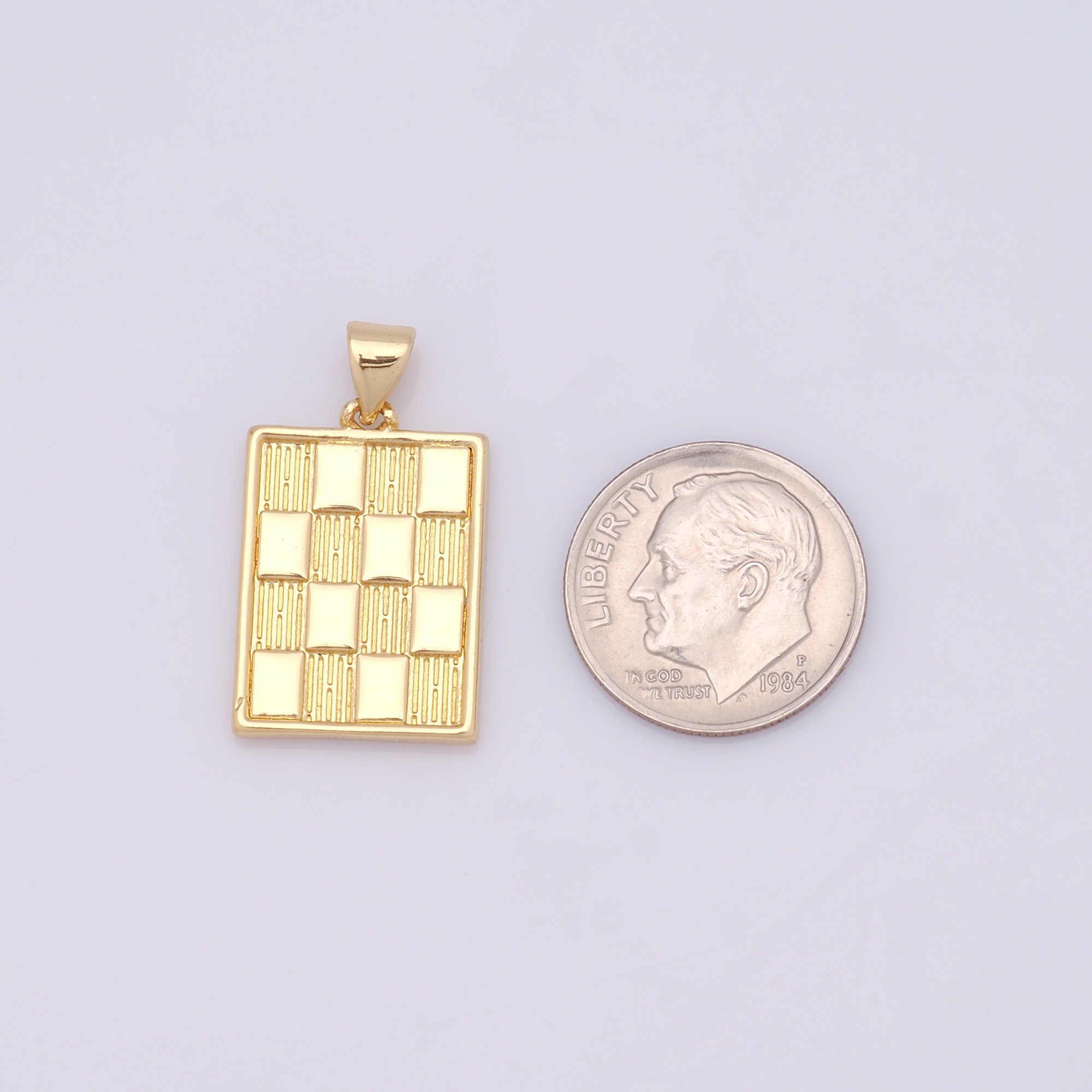 Dainty Square Charms,18k Gold Filled Pendant,square Necklace for DIY ...