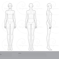 Fashiontemplate, Fashion Croquis Template, Female Figure Template for ...