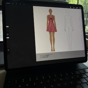 9‑head Female Fashion Croquis Template • Front + Back + Side • Instant ...