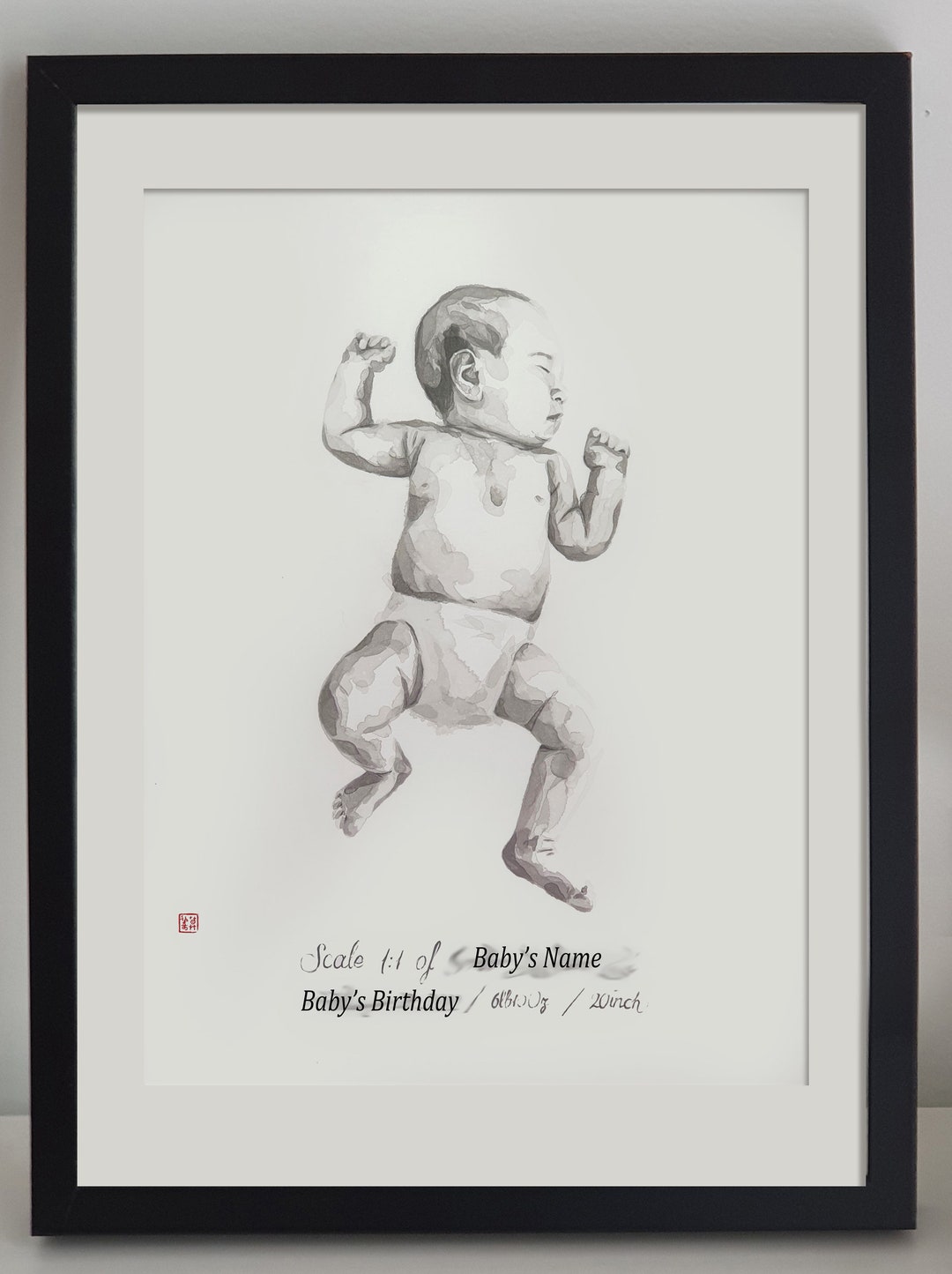 Custom Birth Painting || Original Birth Painting || 1:1 Birth Painting ...