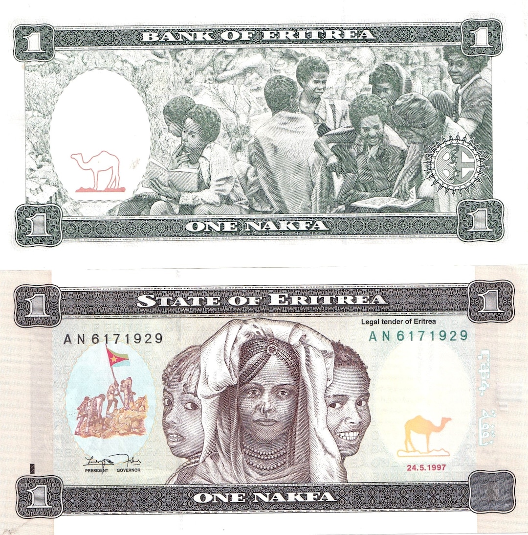Various Eritrea Banknotes 1 Nakfa Paper Money Banknote - Etsy
