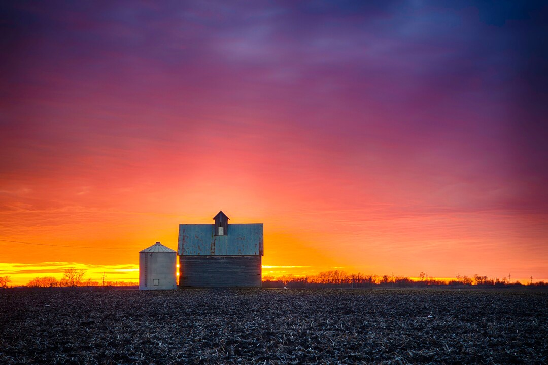 Country Sunset Print | Country Landscape Photograph | Rustic Wall Art ...