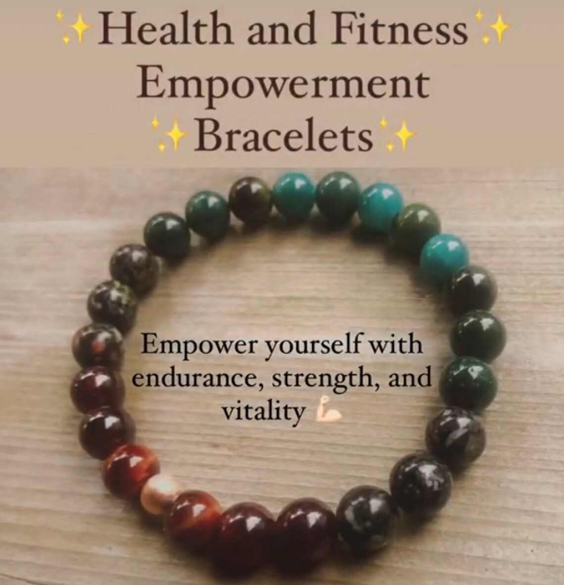 Health and Fitness Empowerment Bracelet - Etsy