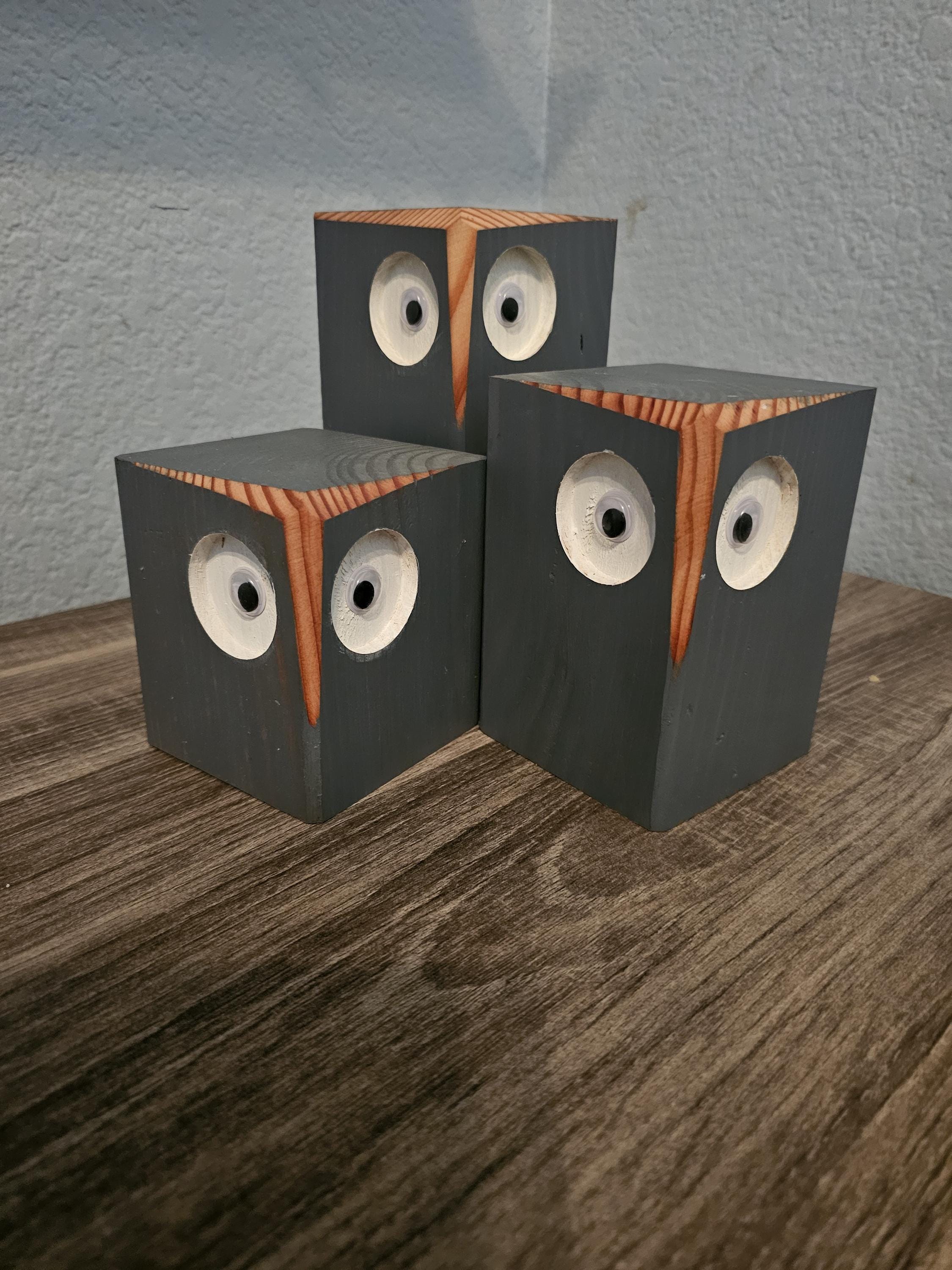 Handcrafted Rustic Grey Owl Family - Etsy