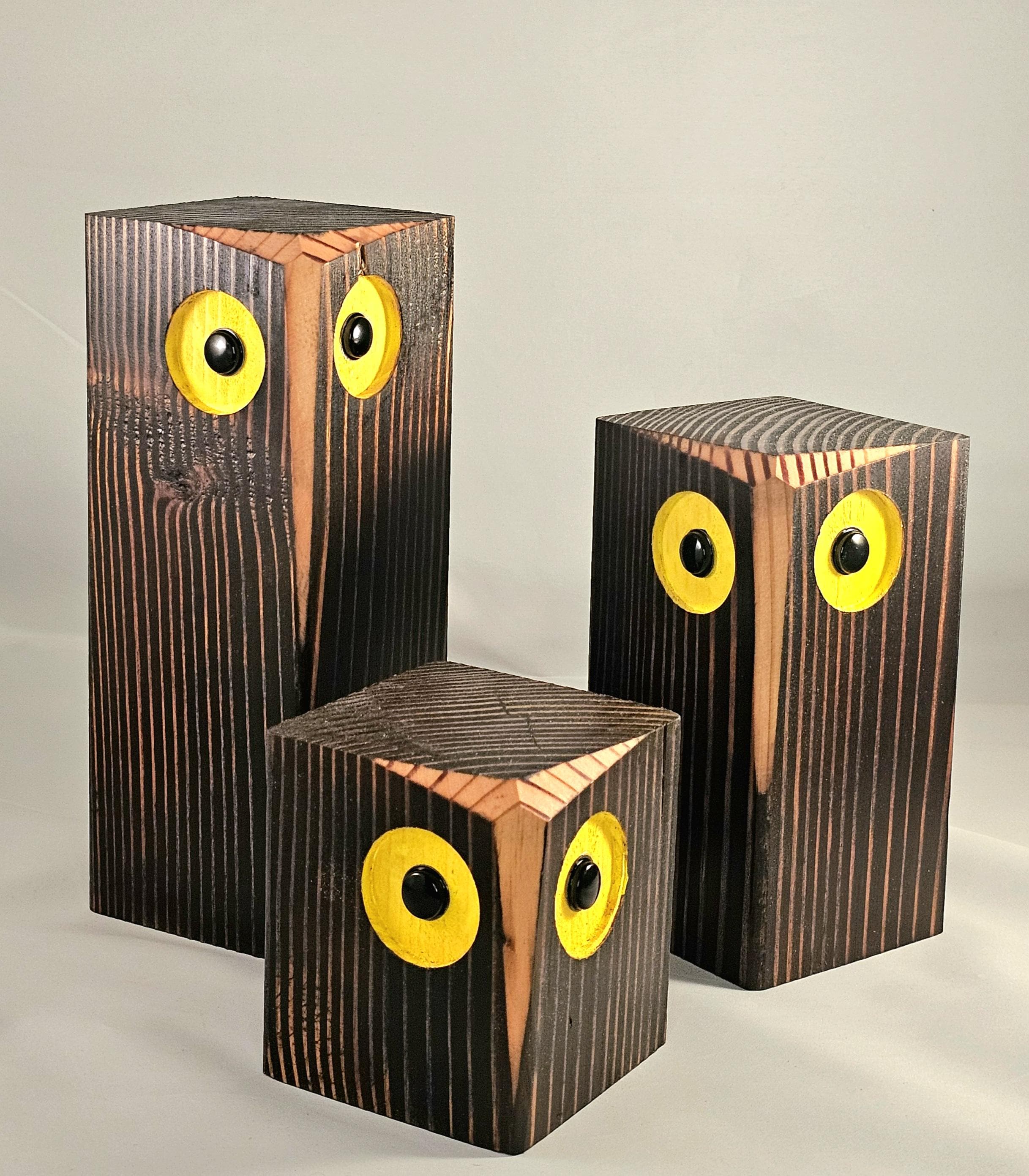 Handcrafted Rustic Wood Owl Family - Etsy