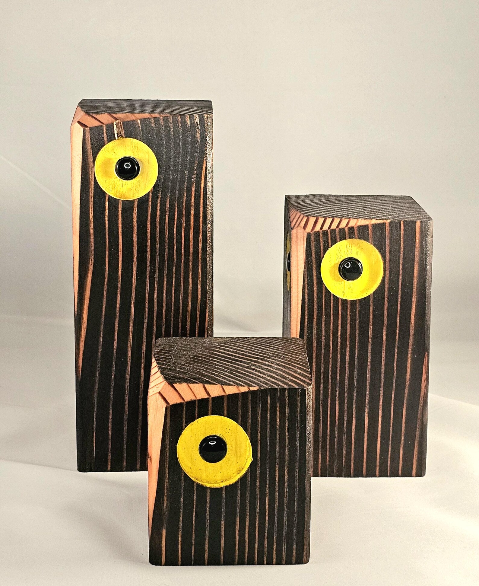 Handcrafted Rustic Wood Owl Family - Etsy