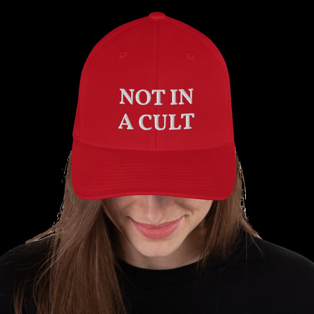 Not in A Cult Hat Cap White Embroidery - Etsy