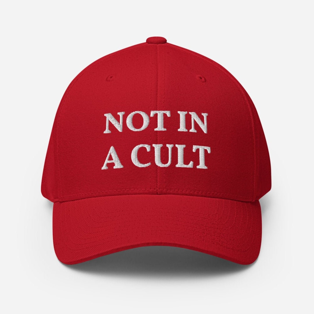 Not in A Cult Hat Cap White Embroidery - Etsy