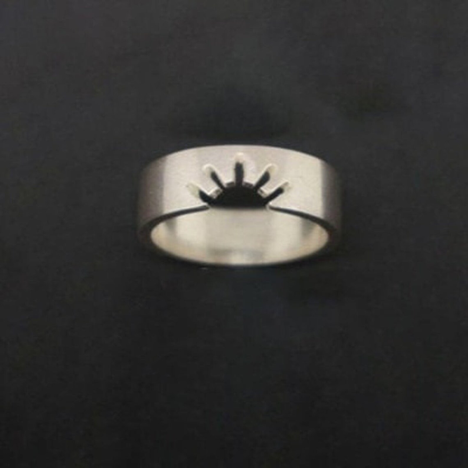 Silver Couple Rings Set Sun Ring Moon Ring Lightning Ring - Etsy
