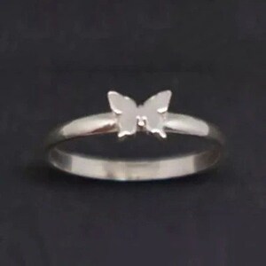 Silver Butterfly Couple Ring Set Butterfly Jewelry, His and Her Promise ...