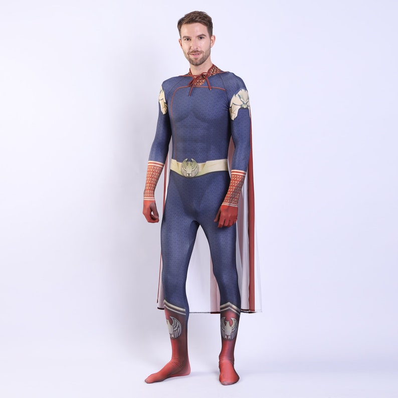 The Boys Homelander Cosplay Costumes Adults Kids Spandex Zentai Suit ...