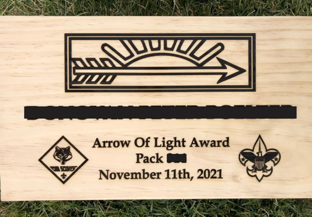 Custom Arrow of Light Plaque - Etsy