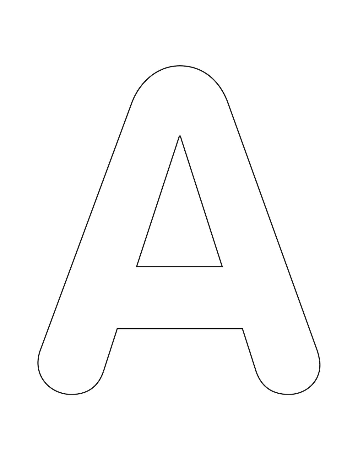 Alphabet Outline Letter Printable - Etsy