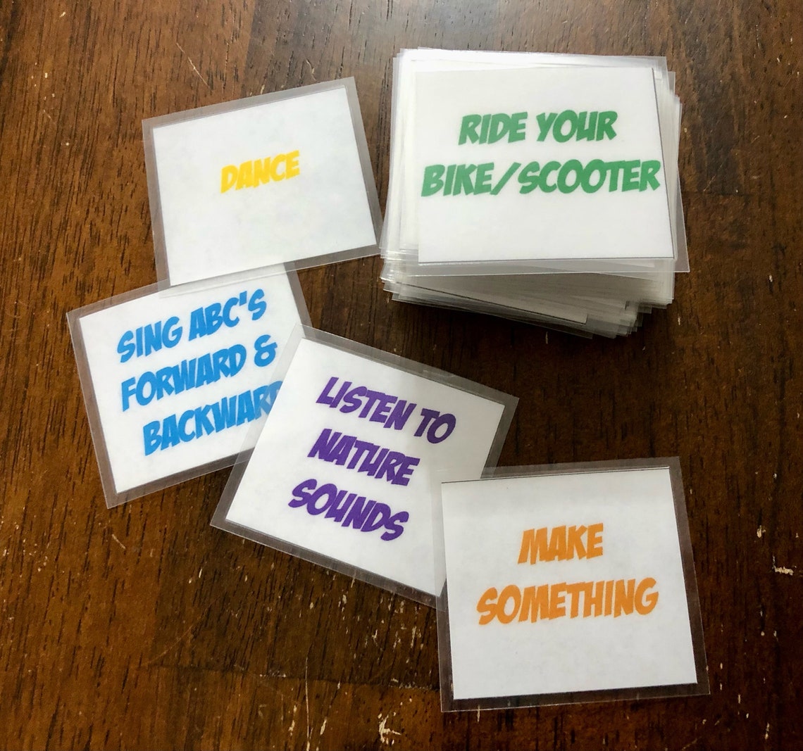 Calm Down Activity Cards Printable - Etsy