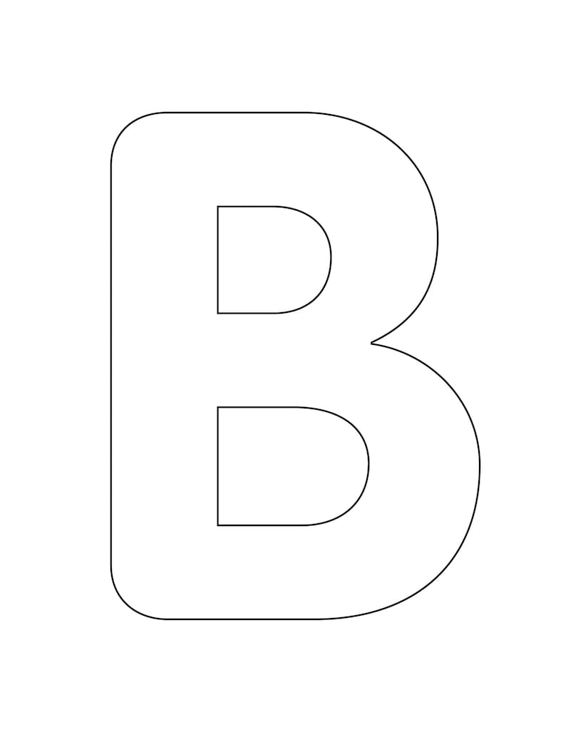 Alphabet Outline Letter Printable - Etsy