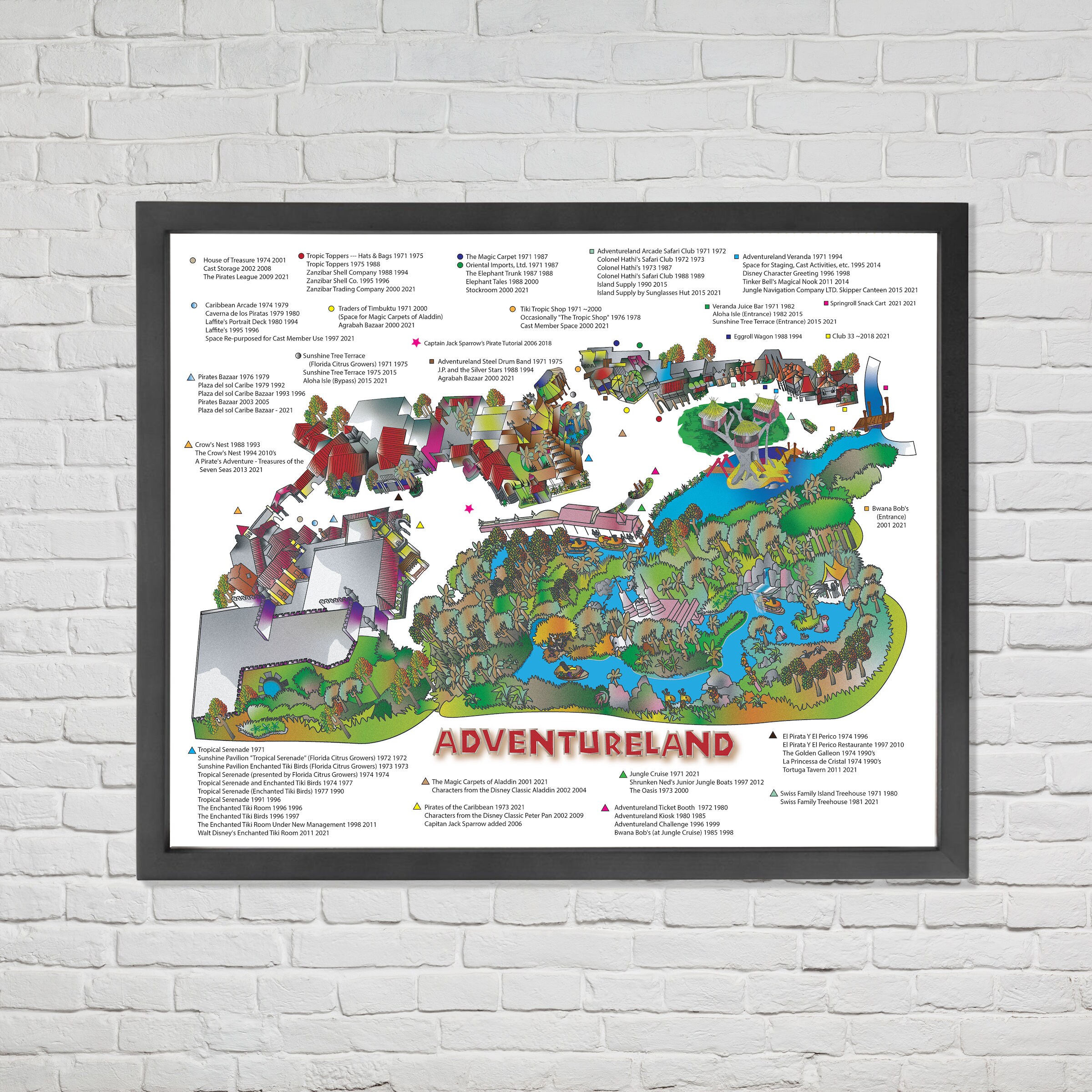 Magic Kingdom Adventureland Map 2022