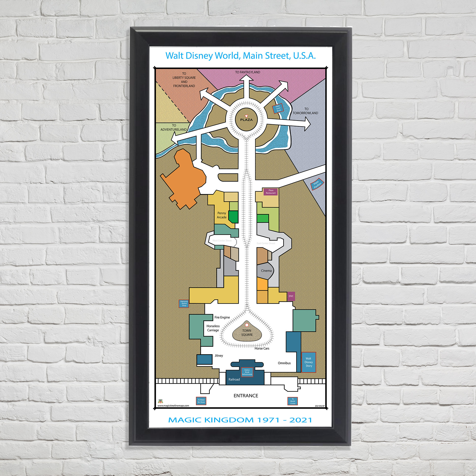 12x24 WDW Main Street, Disney World, Magic Kingdom, Main Street U.S.A ...