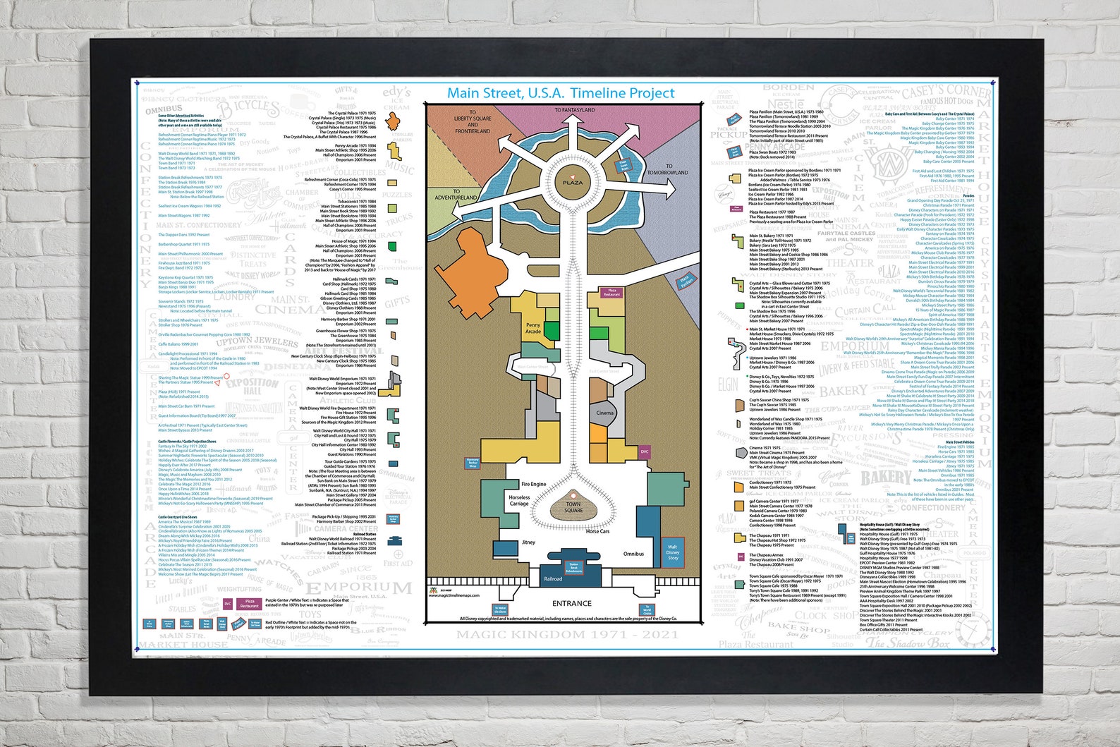 24"x36" 50 Years of Main Street, U.S.A., Poster, WDW, Walt Disney World ...