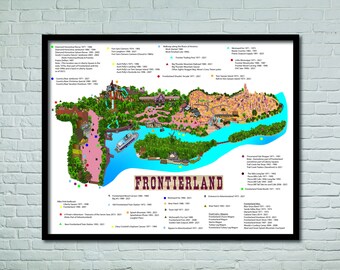11x17 Frontierland WDW Walt Disney World Magic Kingdom - Etsy