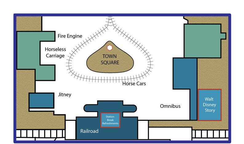 12x24 WDW Main Street, Disney World, Magic Kingdom, Main Street U.S.A ...