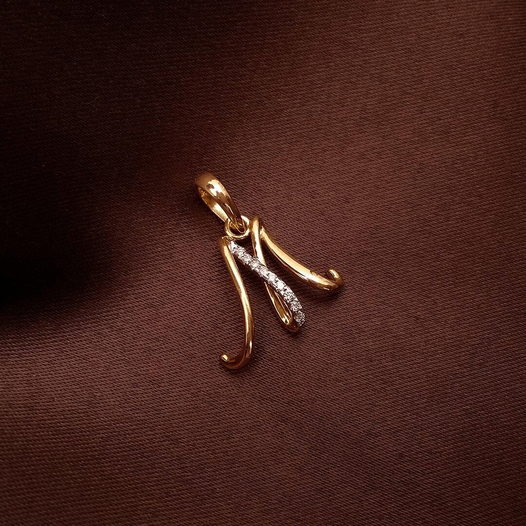 Initial M Pendant, Diamond M Pendant, Alphabet M Pendant, Diamond ...