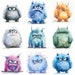 Grumpy Monsters Image Set, High-resolution, JPG, Digital Downloads ...