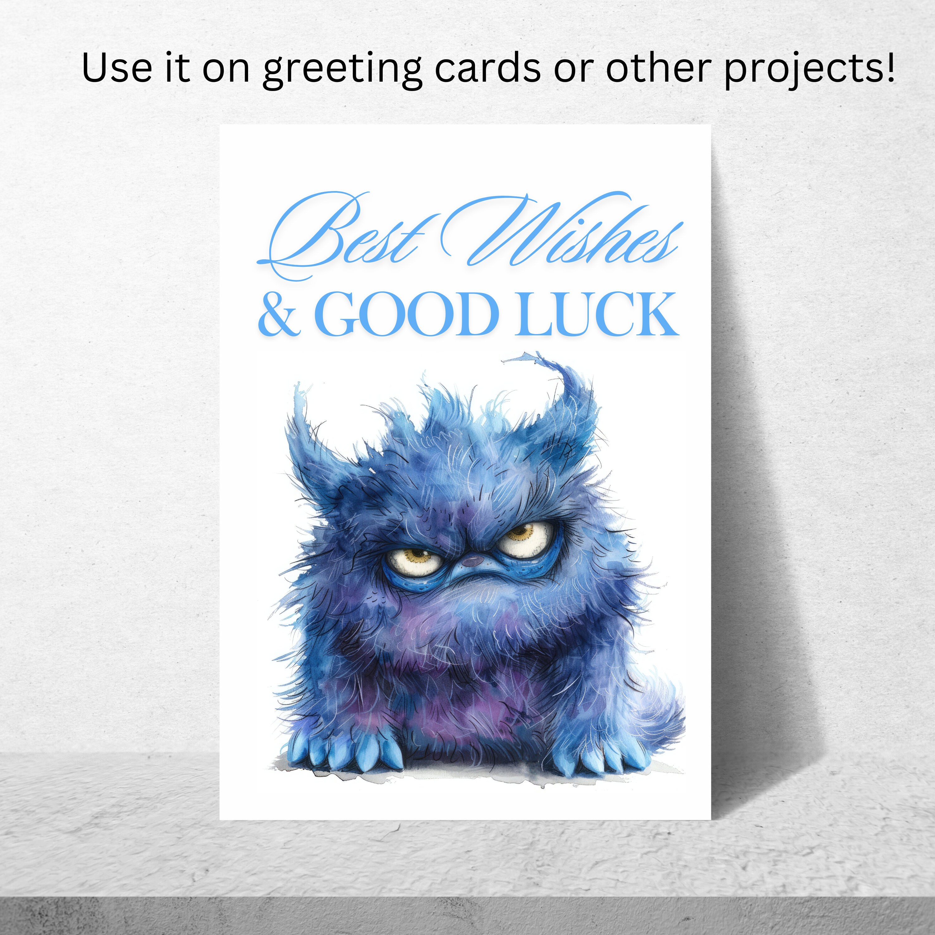 Grumpy Monsters Image Set, High-resolution, JPG, Digital Downloads ...