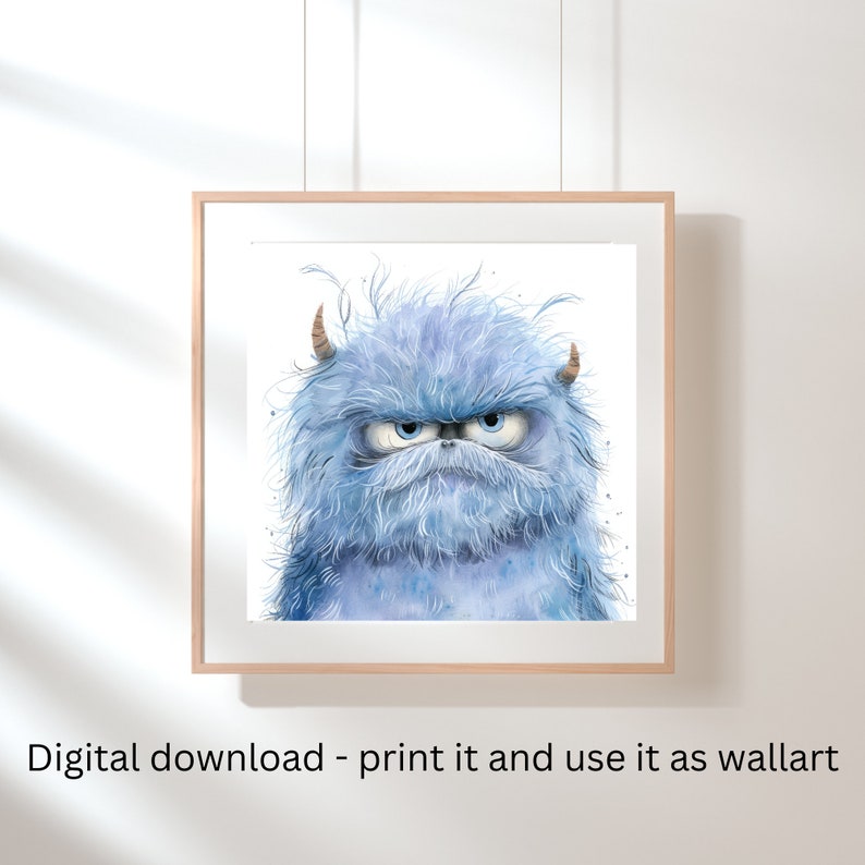 JPG Cute Grumpy Monster Image Set, Téléchargements numériques haute ...