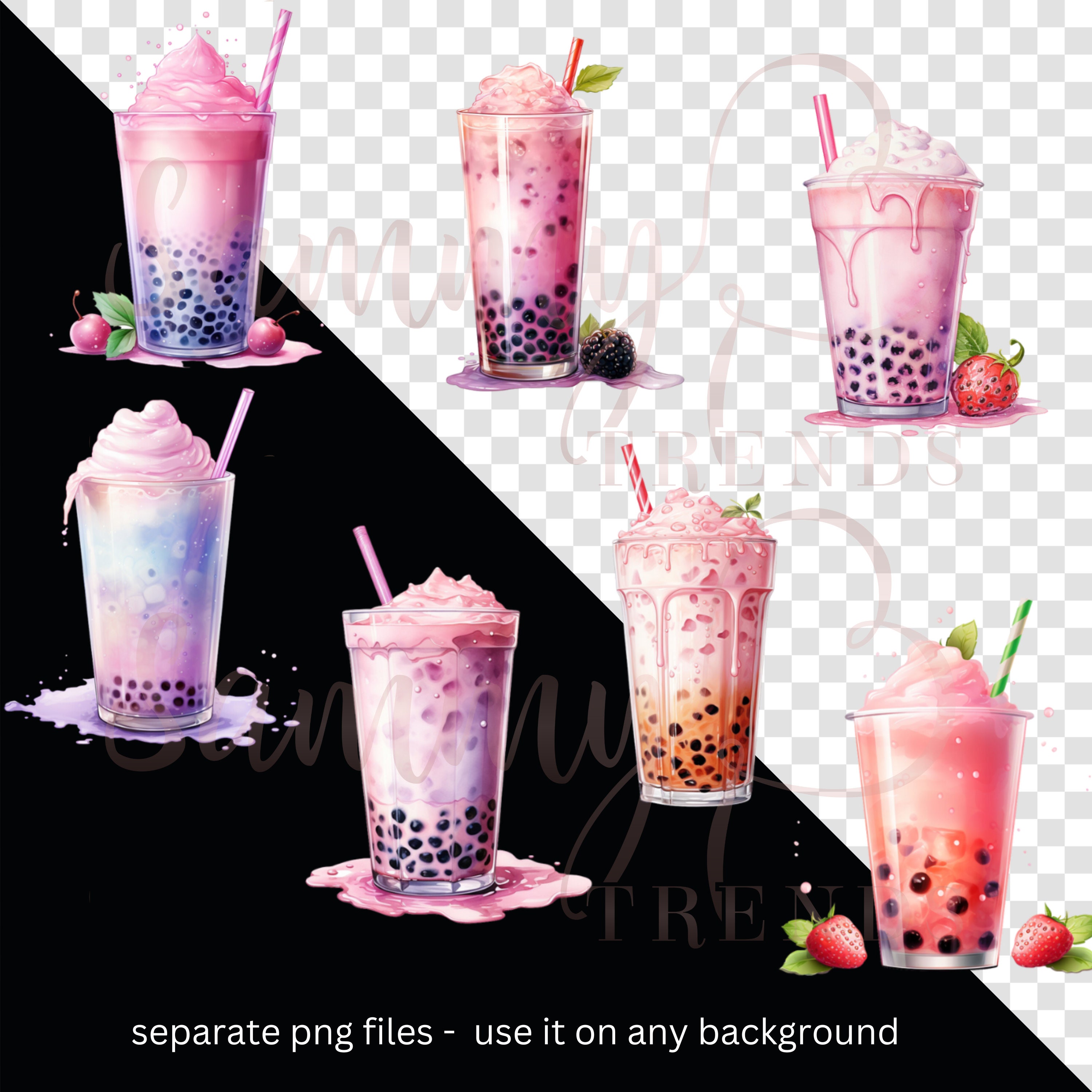 Bubbletea Clipart, Bubbletea Png, Bubbletea Watercolor, Boba Tea Png, Transparent Png, Tea Clip ...