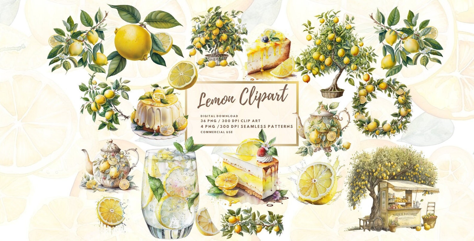 Lemon Watercolor Clipart, Lemon Clipart, Lemon Transparent, Png ...