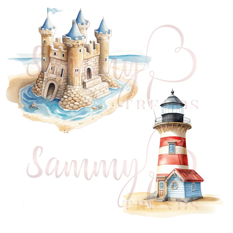 Beach Clipart, Nautical Clipart, Png, Lighthouse, Clip Art, Transparent ...