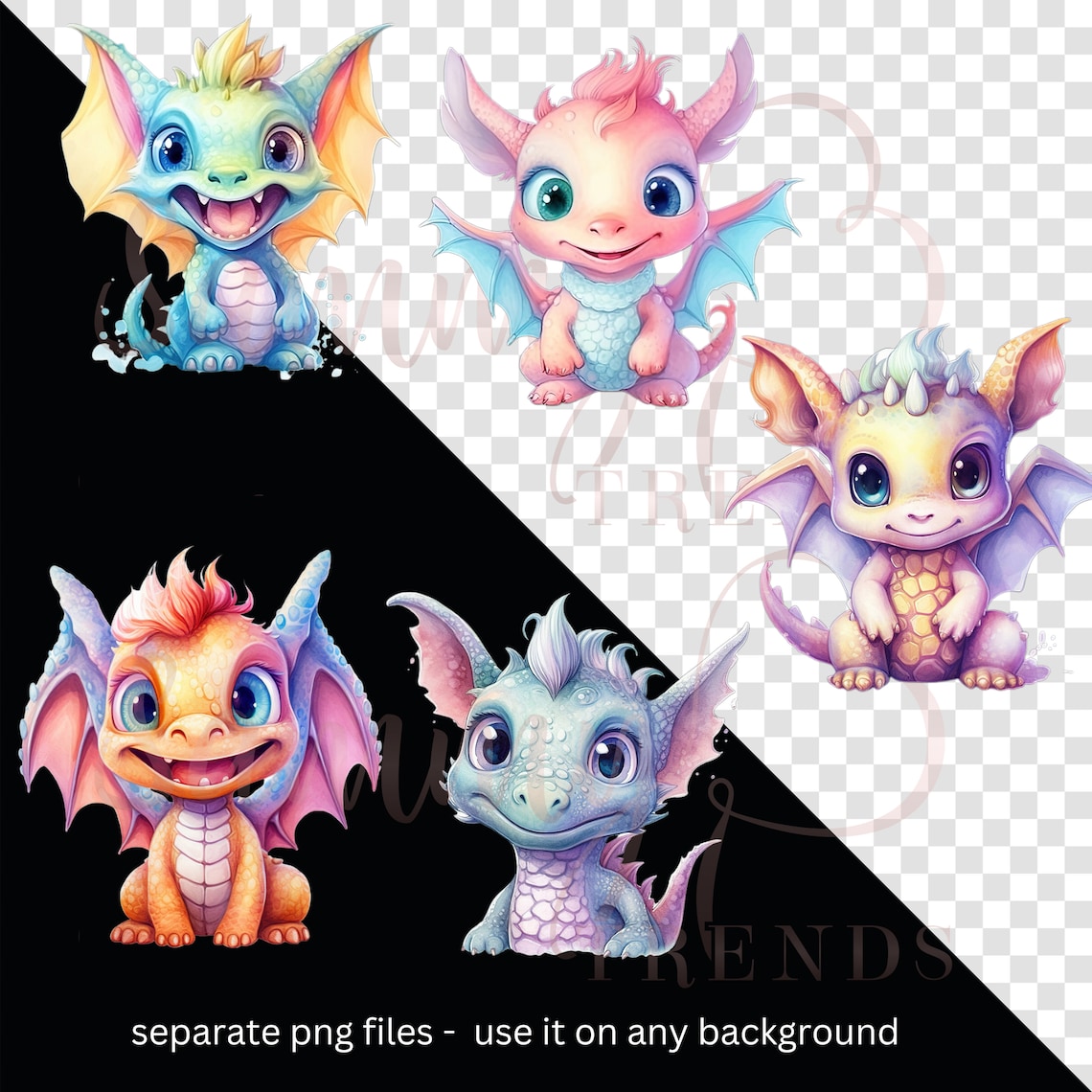 Babydragon Clipart, Dragon Png, Dragon Watercolor, Dragons Png ...