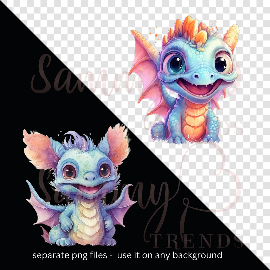 Babydragon Clipart, Transparent Png, Digital Download, Commercial Use ...
