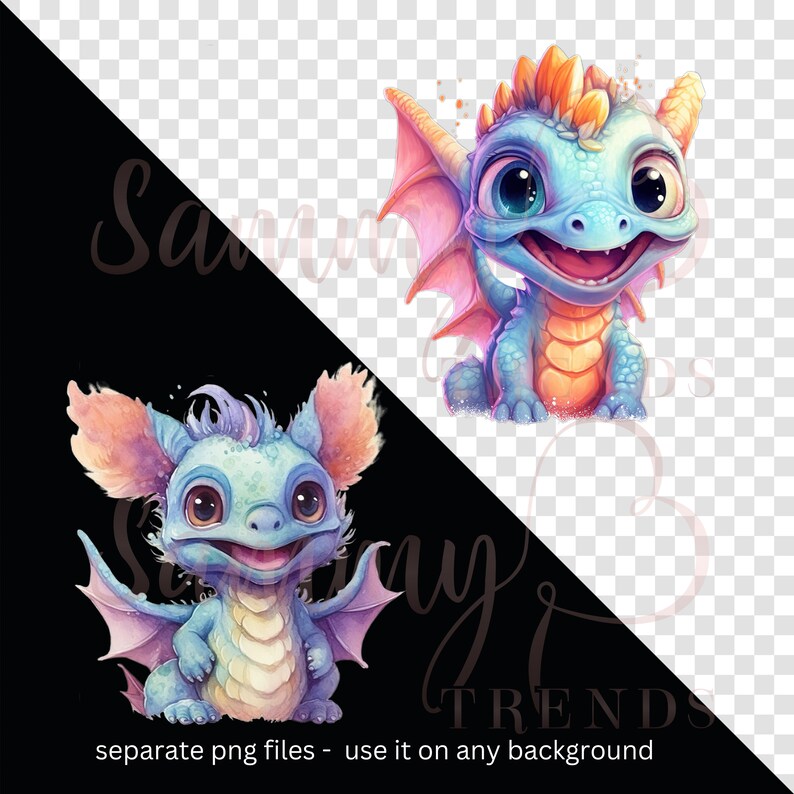 Babydragon Clipart, Dragon Png, Dragon Watercolor, Dragons Png ...