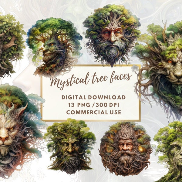 Tree Faces - Etsy