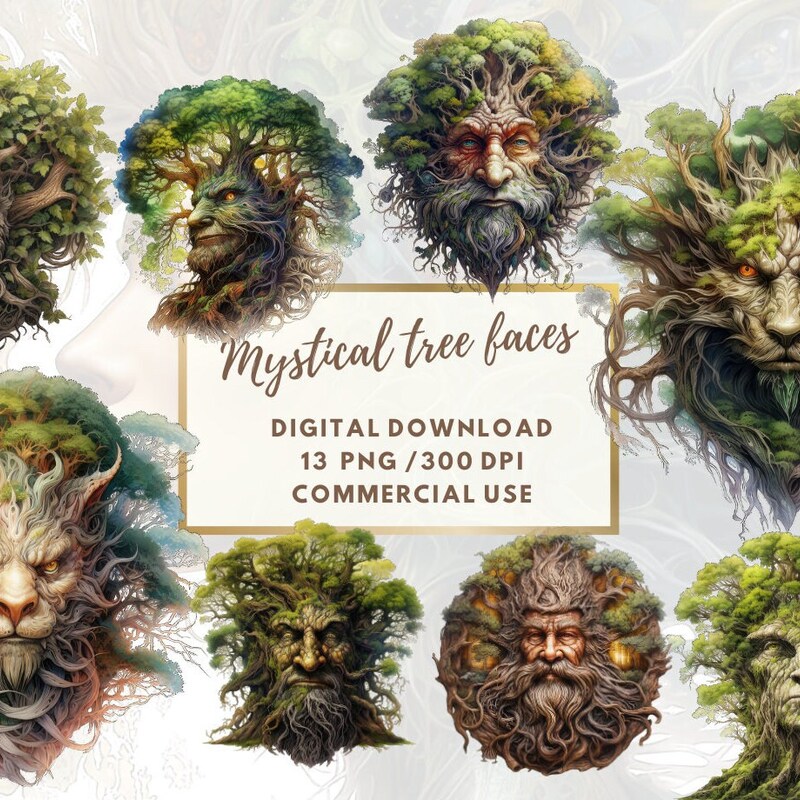 Tree Faces - Etsy