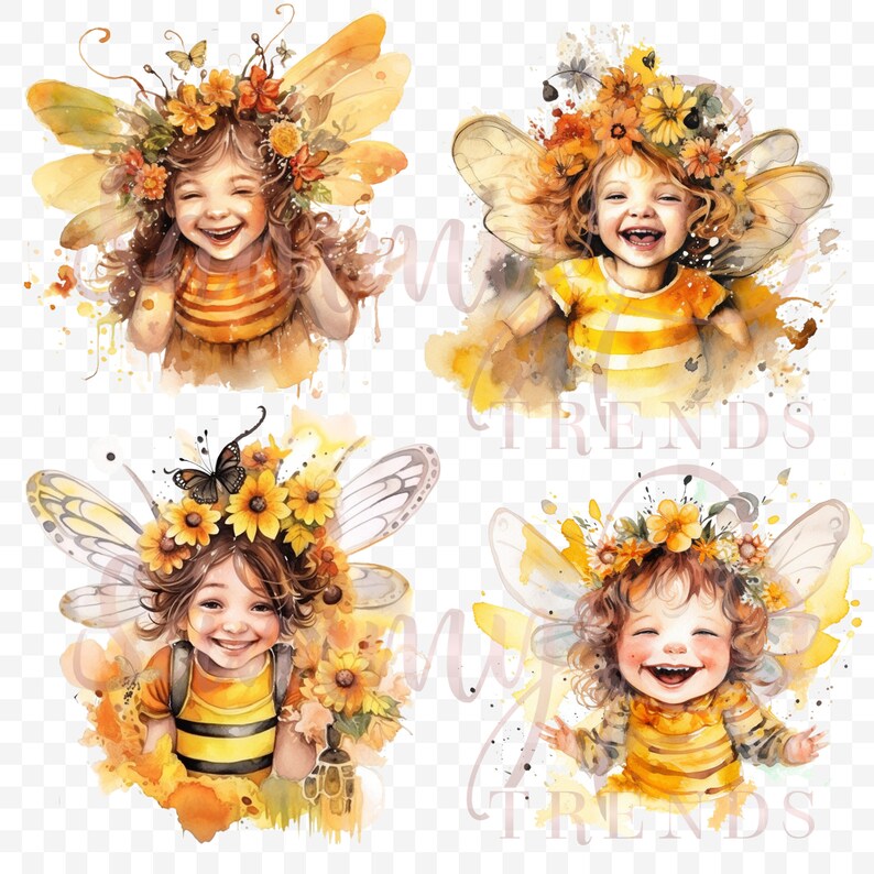 Honey Bee Clipart, Png, Clip Art, Transparent Png, Watercolor ...