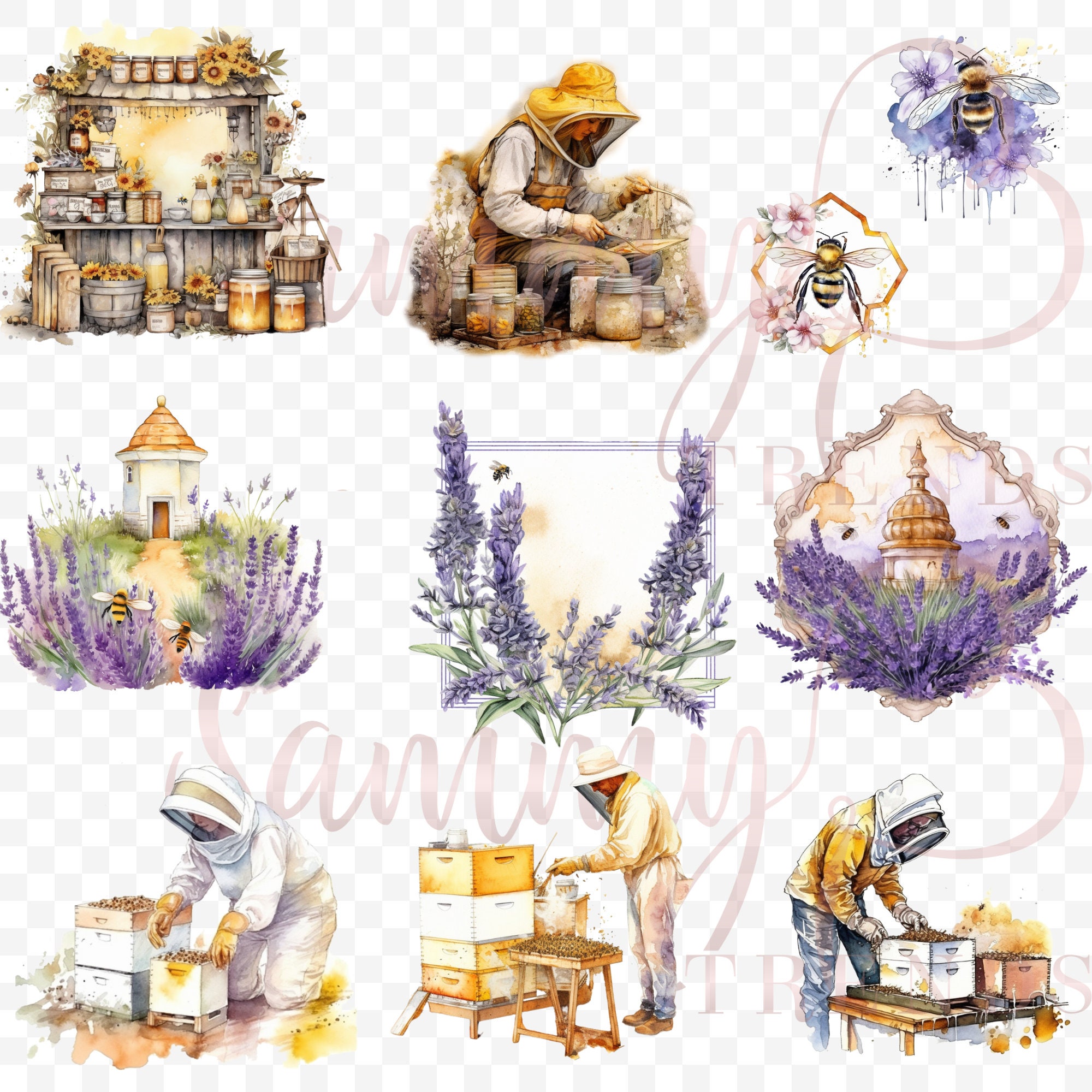 Honey Bee Clipart, Png, Clip Art, Transparent Png, Watercolor ...