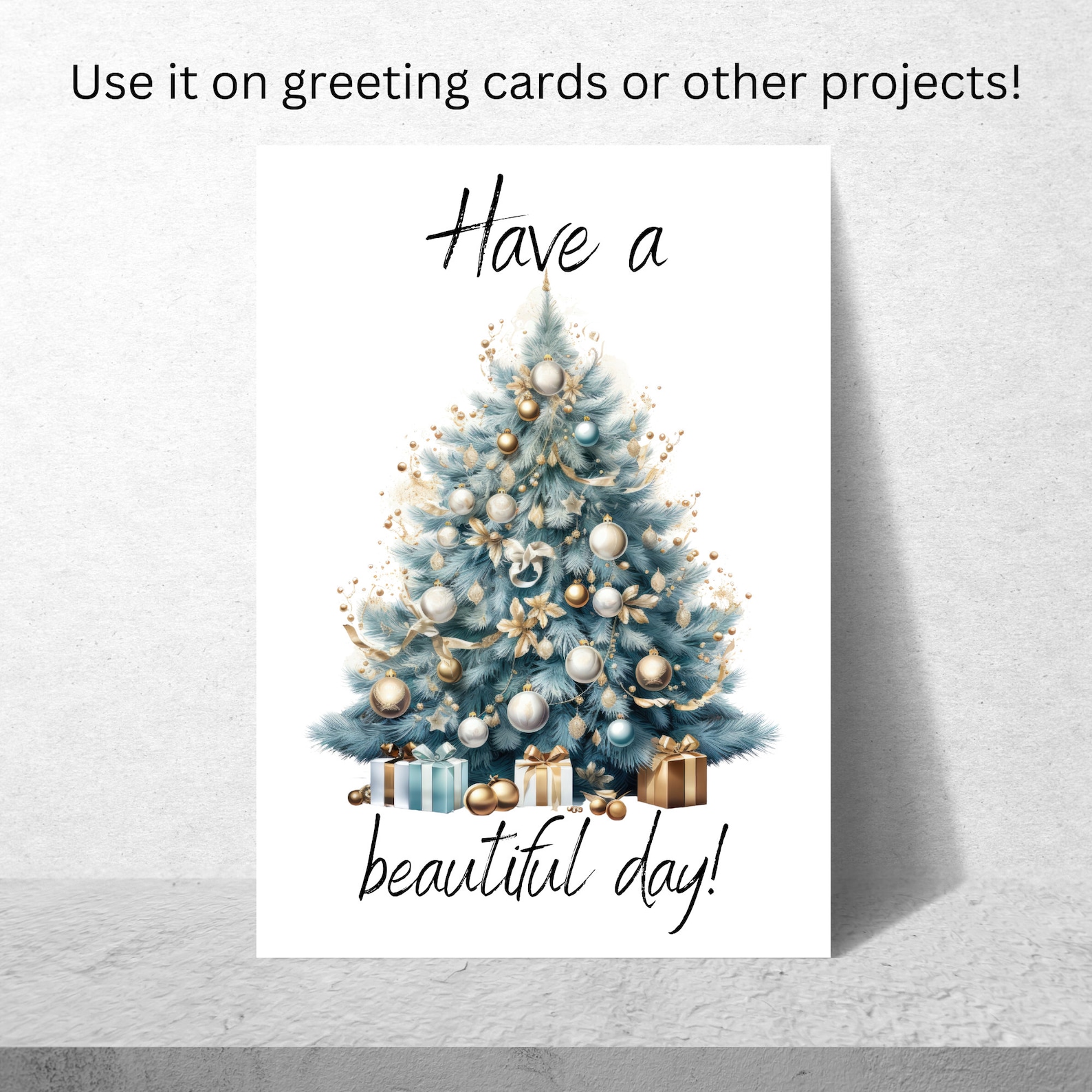 Blue Christmas Watercolor Clipart, Christmas Transparent Png, Cozy ...