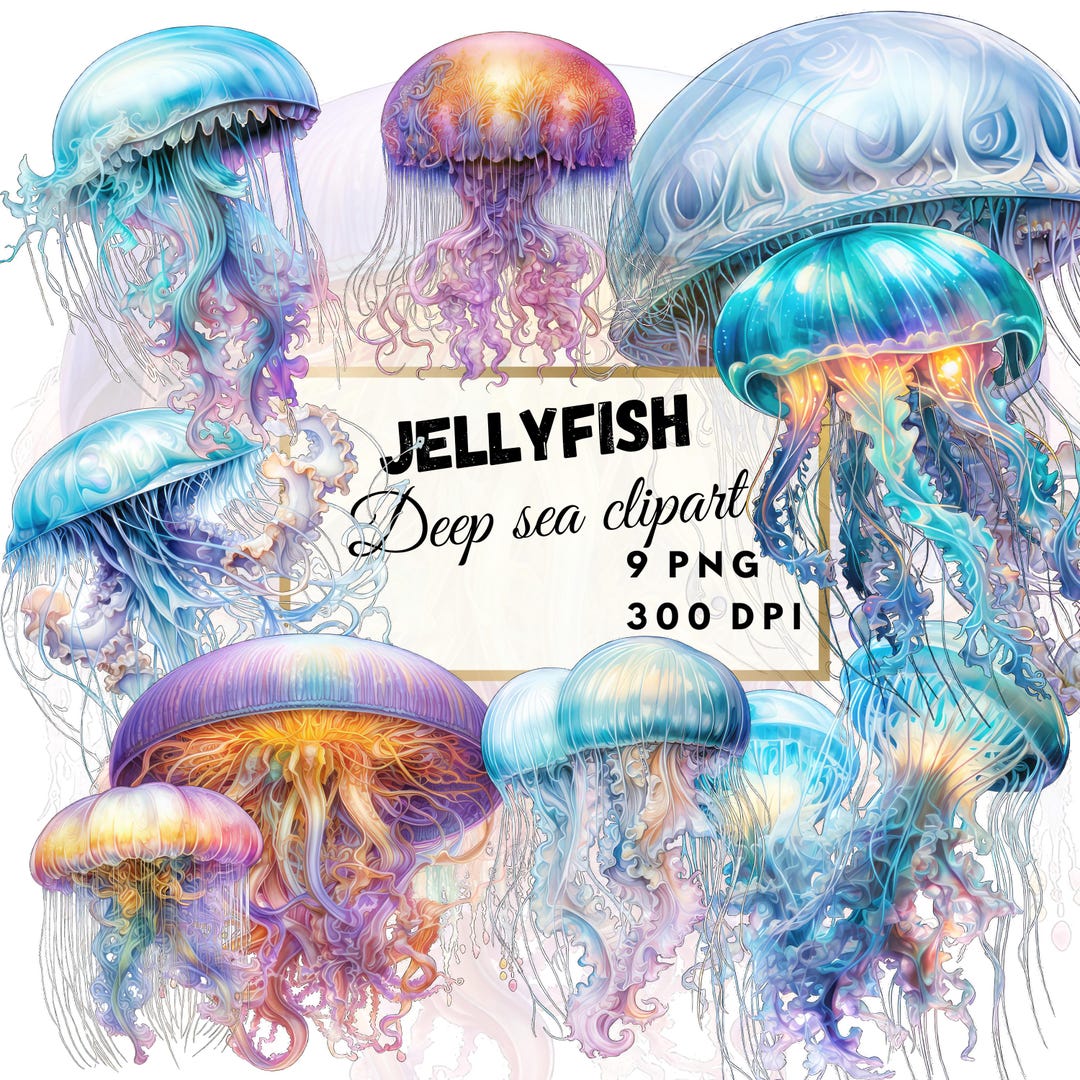 Jellyfish Clipart, Jellyfish Png, Nautical, Sealife, Jellyfish Png ...
