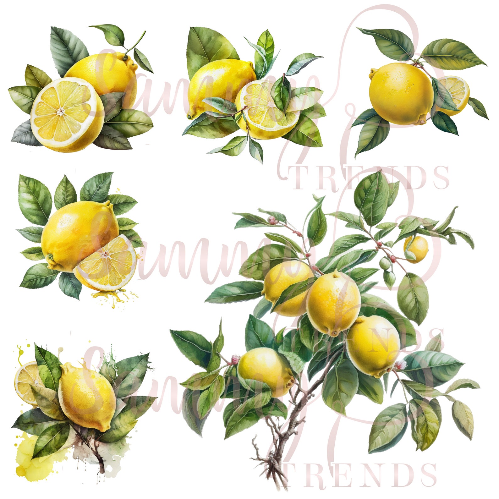 Lemon Watercolor Clipart, Lemon Clipart, Lemon Transparent, Png ...