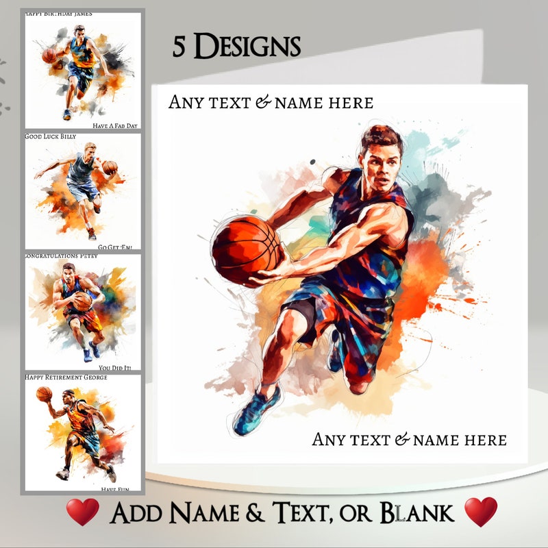 Basketball Card - Etsy