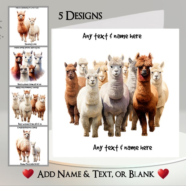 Alpaca Card - Etsy UK