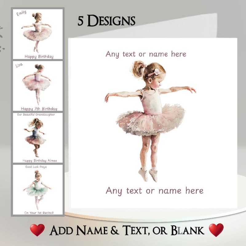 Dance Recital Card - Etsy